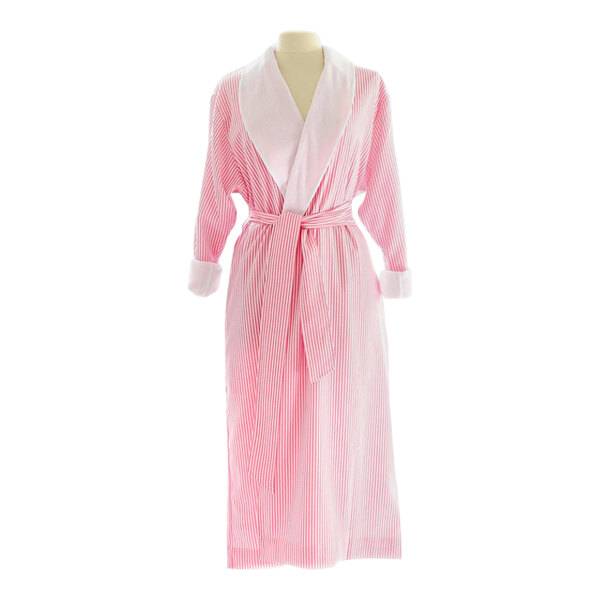 Telegraph Hill Pink Seersucker Double Layer Bath Robe