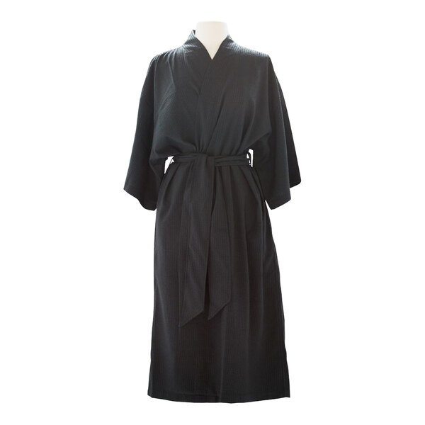 Telegraph Hill Black Twill Double Layer Bath Robe