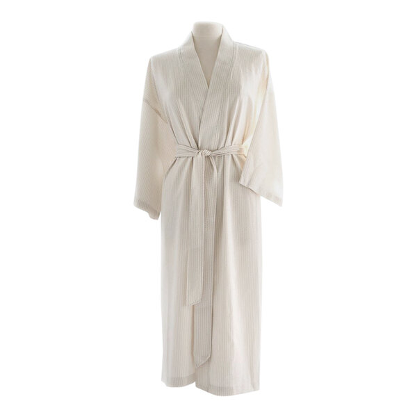 Telegraph Hill Stone Seersucker Single Layer Kimono Robe
