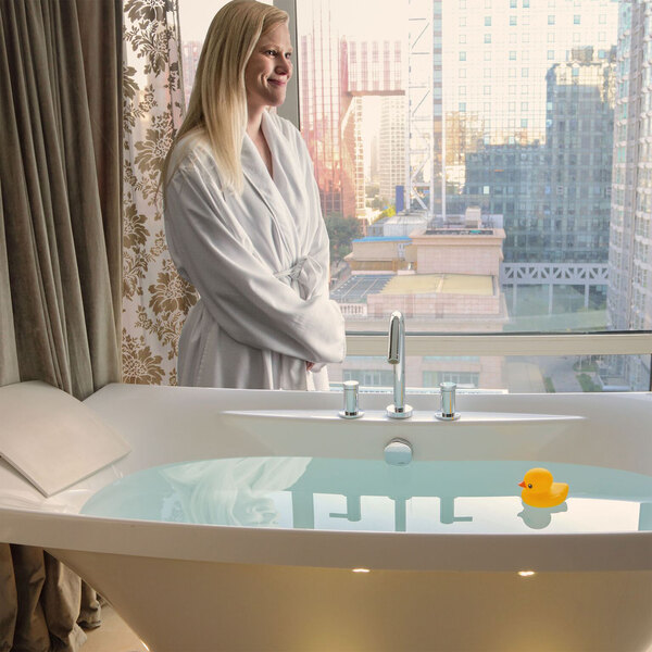 Telegraph Hill White Twill Double Layer Bath Robe