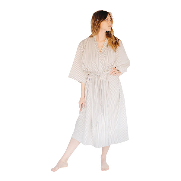 Telegraph Hill Taupe Seersucker Single Layer Kimono Robe SLK-S-TPE-XL - XL