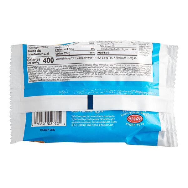 Blue Bunny Big Bopper Round Frozen Dessert Sandwich 6 oz. - 12/Case