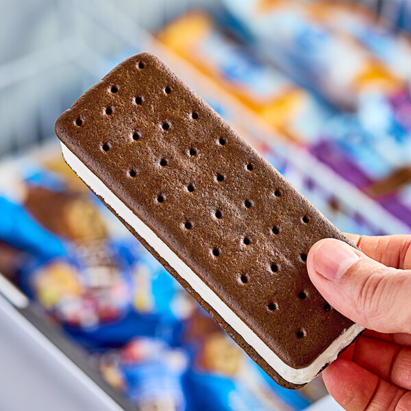 Blue Bunny Big Vanilla Frozen Dessert Sandwich 6 oz. - 24/Case