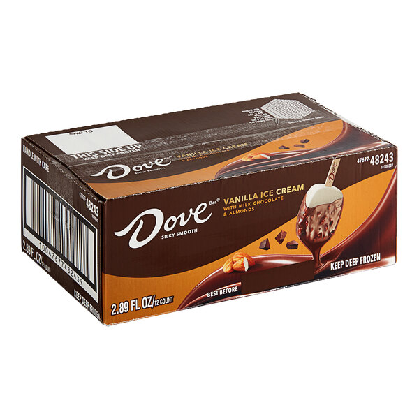 DOVE® Milk Chocolate and Almond Ice Cream Bar 2.89 oz. - 12/Case