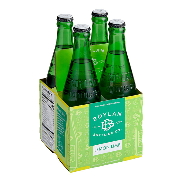Boylan Bottling Co. Lemon Lime Soda 12 fl. oz. 4-Pack - 6/Case