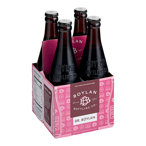 Boylan Bottling Co. Dr. Boylan Soda 12 fl. oz. 4-Pack - 6/Case