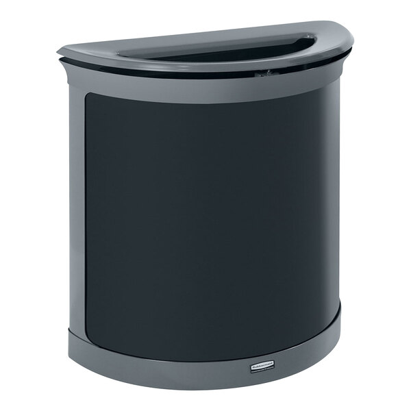 Rubbermaid Enhance 2172845 11.5 Gallon Pearl Gray Half Round Single ...