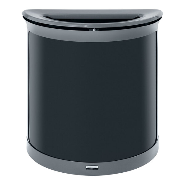 Rubbermaid Enhance 2172845 11.5 Gallon Pearl Gray Half Round Single ...