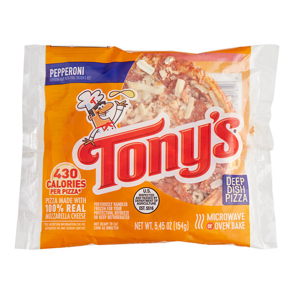 Tony's Individually Wrapped Deep Dish Pepperoni Pizza 5" - 24/Case