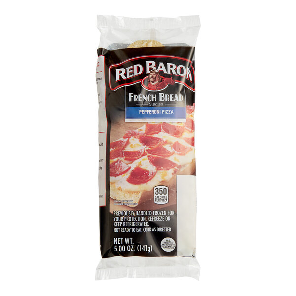 Red Baron Individually Wrapped Pepperoni French Bread Pizza - 24/Case