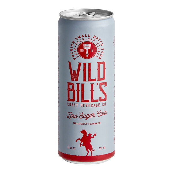 Wild Bill's Craft Beverage Co. Zero Sugar Cola Soda 12 fl. oz. - 12/Case