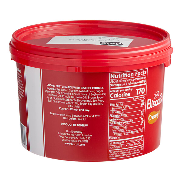 Lotus Biscoff Creamy Cookie Butter Spread Pail 6.6 lb.