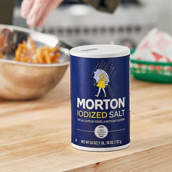 Morton Iodized Salt 26 oz. - 24/Case