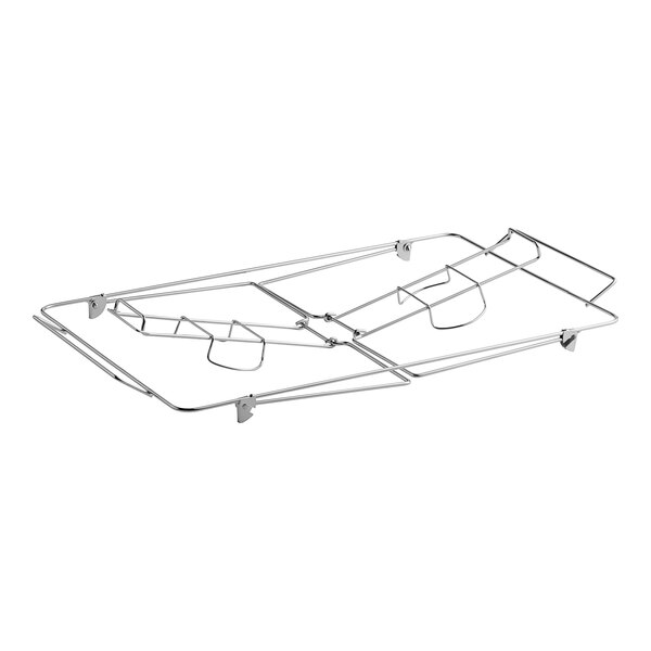 Choice Chrome Wire Folding Chafer Stand for Full Size Disposable Pans