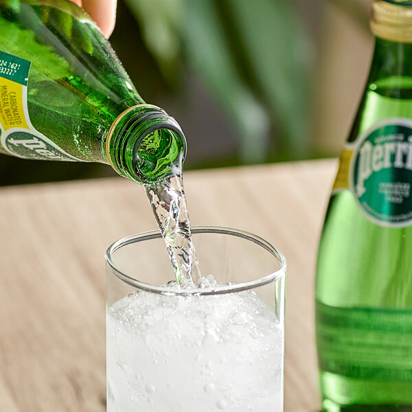 Perrier Sparkling Natural Mineral Water 330 mL Glass Bottle - 24/Case