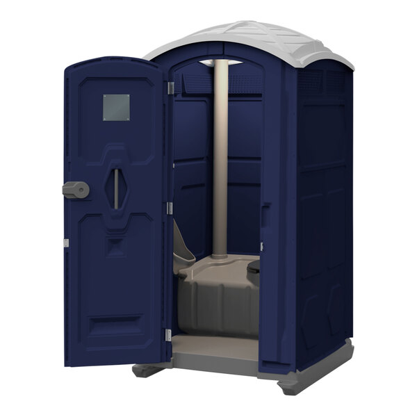 J & J Echo One ET701101X2408 Navy Blue Portable Restroom - Assembled