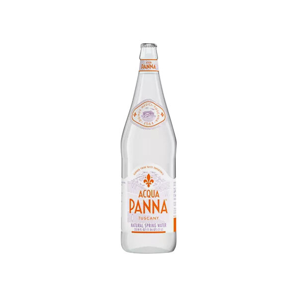 Acqua Panna Natural Spring Water 1 Liter Glass Bottle - 12/Case