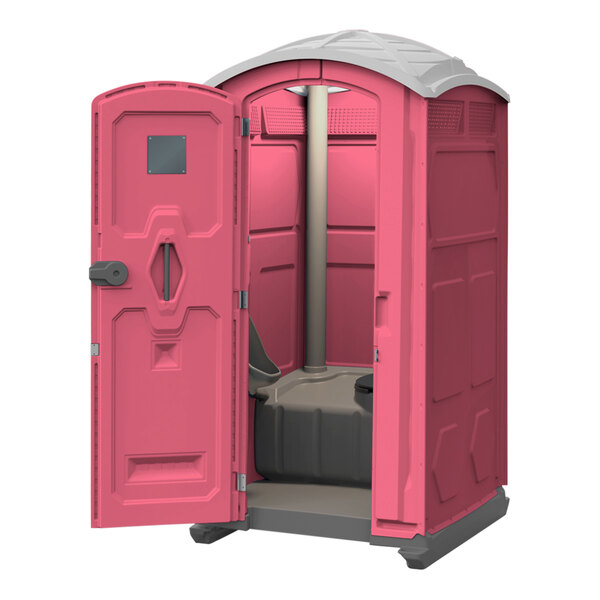 J & J Echo One ET701101X2008 Pink Portable Restroom - Assembled
