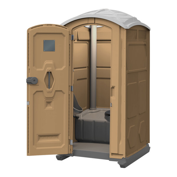 J & J Echo One ET701101X2608 Tan Portable Restroom - Assembled