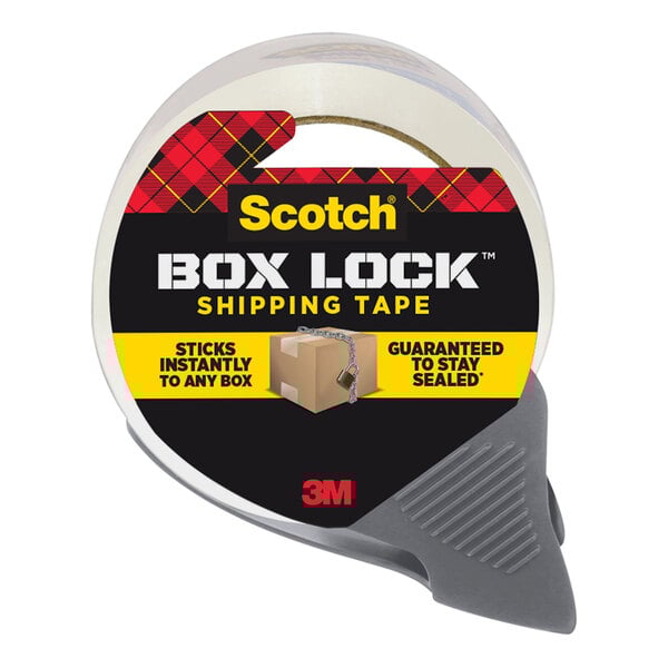 3M Scotch™ Box Lock™ 1.88" x 54.6 Yards Clear Extreme Grip Shipping and ...