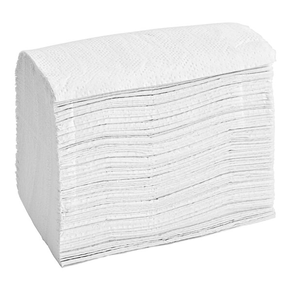 Just1 Interfold White 6 1/2" x 11" Dispenser Napkin - 6000/Case