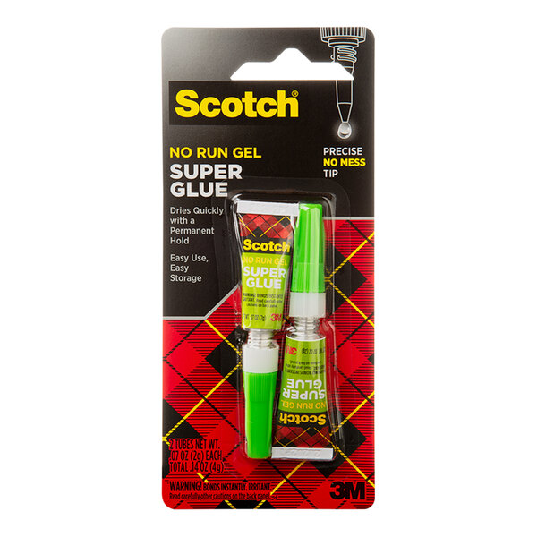3M Scotch™ 0.07 oz. No Run Gel Super Glue 7000047642 - 2/Pack