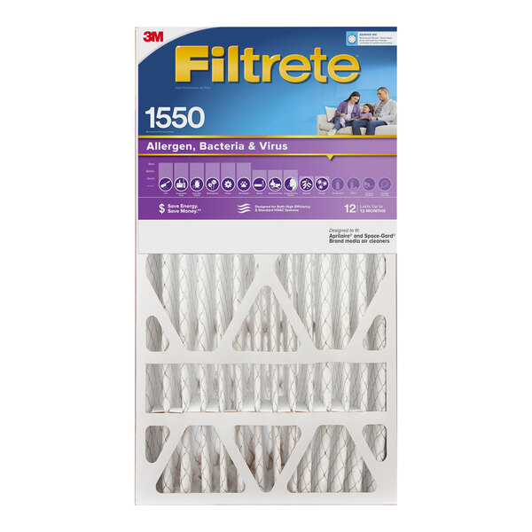3M Filtrete 20" x 25" x 5" MPR 1550 Ultra Allergen Reduction Deep Pleat ...