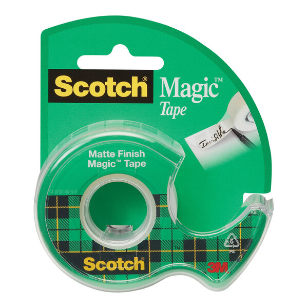 3M Scotch™ Magic™ 0.75" x 300" Transparent Write-On Invisible Tape with ...