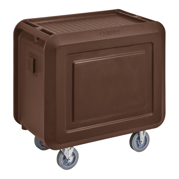 Cambro Service Cart PRO 37 1/2" x 22" x 37 1/4" Dark Brown 3-Shelf ...