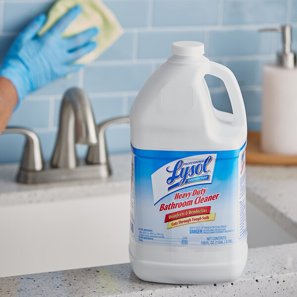 Lysol RAC94201CT 1 Gallon Disinfectant Heavy-Duty Bathroom Cleaner - 4/Case