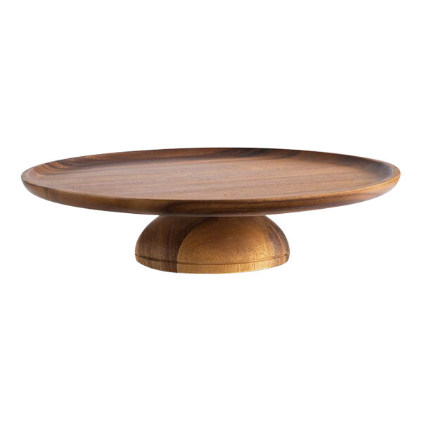 APS 13" x 3 1/8" Round Acacia Cake Stand 33294