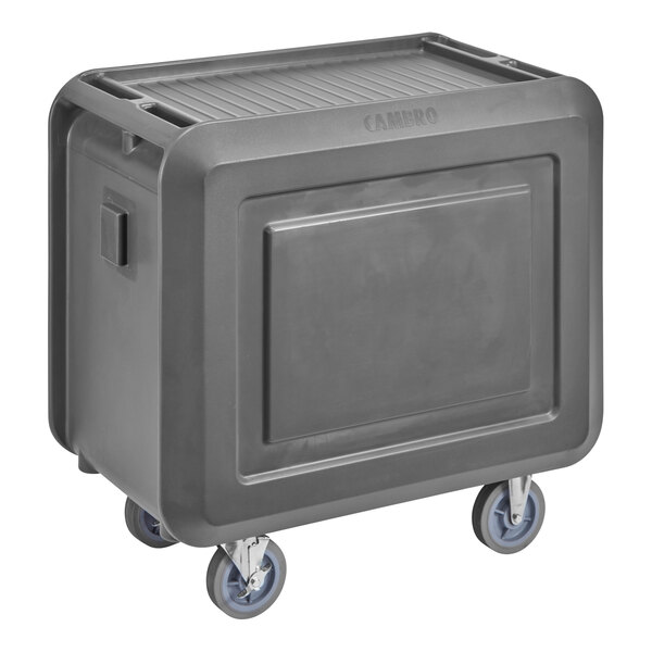Cambro Service Cart PRO 37 1/2" x 22" x 37 1/4" Charcoal Gray 3-Shelf ...