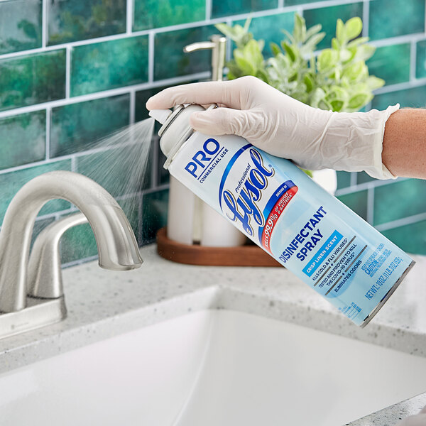 Lysol RAC74828CT 19 oz. Linen Scent Disinfectant Spray - 12/Case