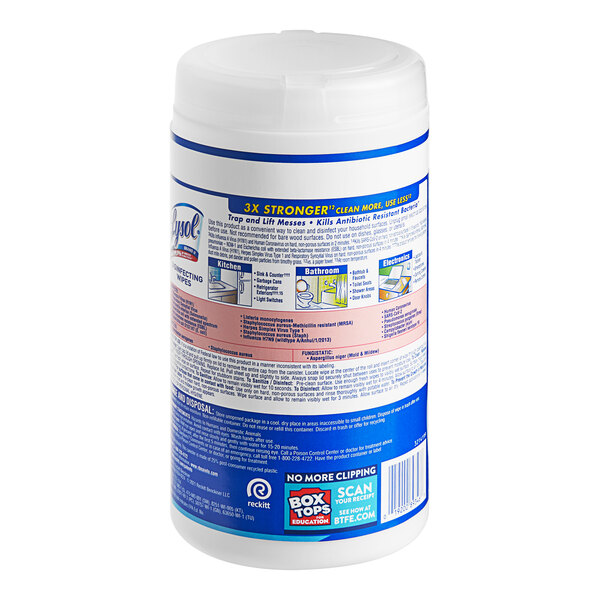Lysol 80-Count Linen Scent Disinfecting Wipes - 6/Case