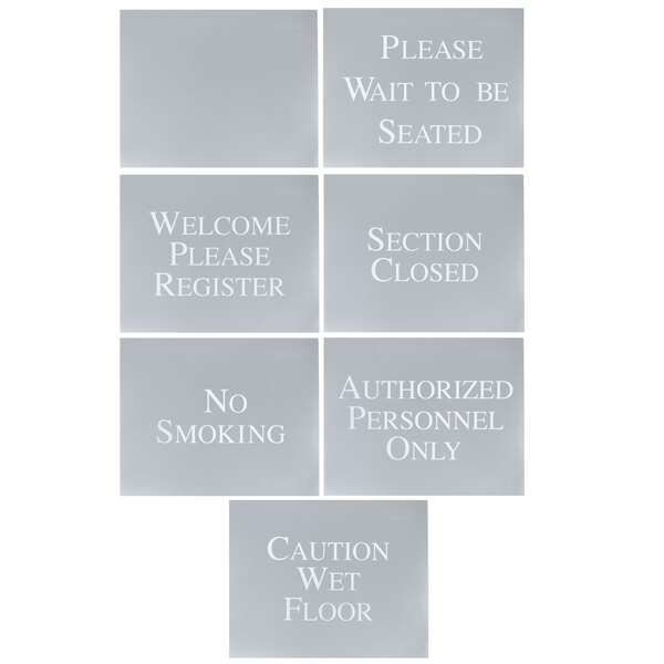 Aarco PFS1114 Black 54" Changeable Poster Sign with 12 Messages