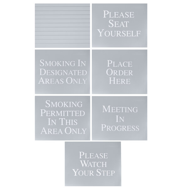 Aarco PFS1114 Black 54" Changeable Poster Sign with 12 Messages