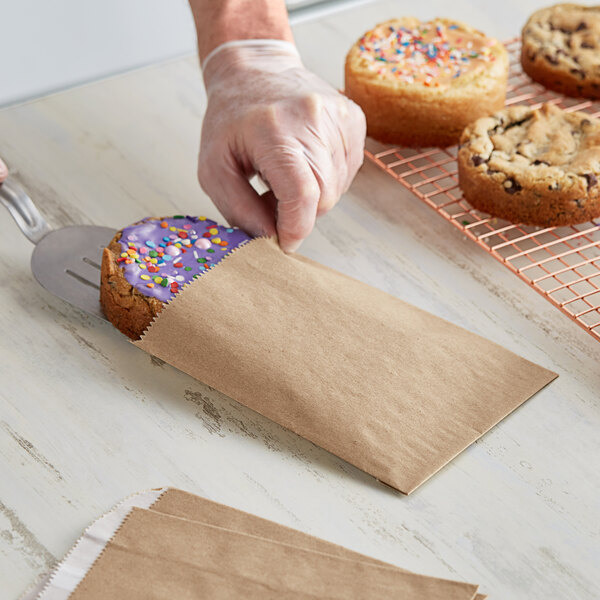 1/2 lb. 7 1/2" x 5 3/4" Customizable Kraft Gourmet Bag - 1000/Case