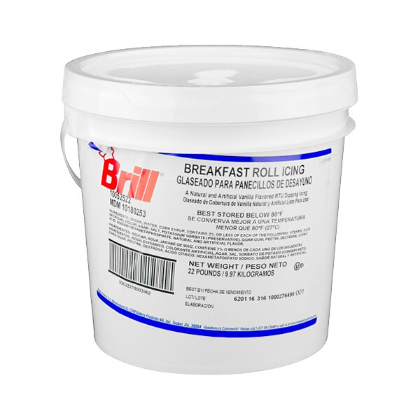 Brill Vanilla Breakfast Roll Icing 22 lb.