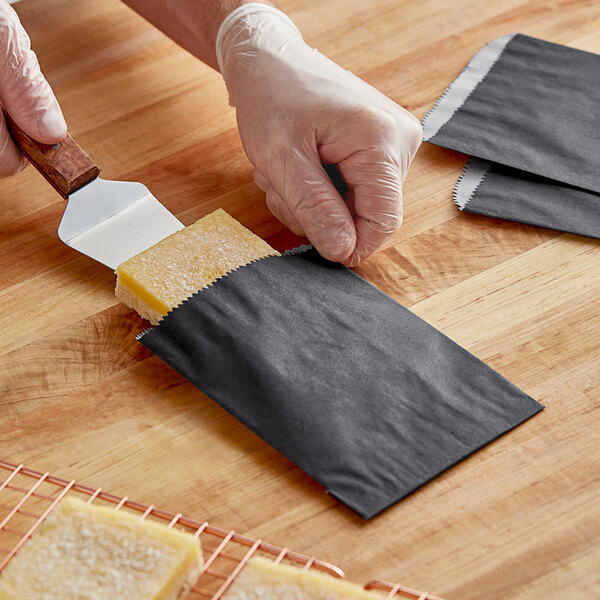 1/4 lb. 6 3/4" x 4 3/4" Customizable Black Gourmet Bag - 1000/Case
