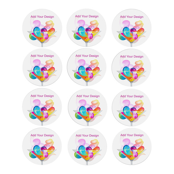 2" Customizable Cocktail Topper (72/Pack)