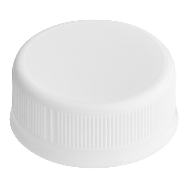 White Unlined Tamper-Evident Cap for HPP Juice Bottles - 100/Pack