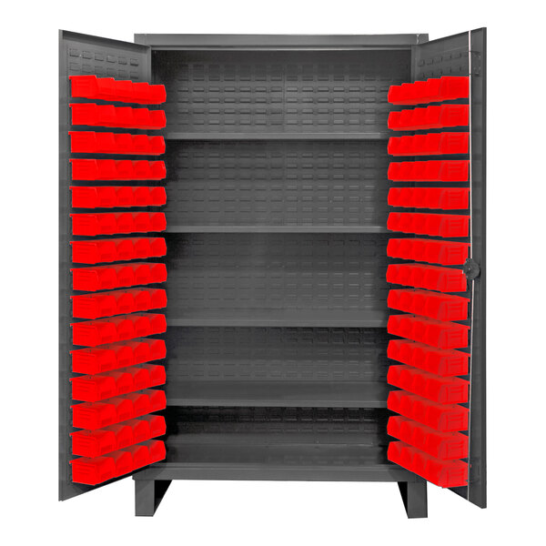 Durham Mfg 12 Gauge 48" x 24" x 78" 4-Shelf Storage Cabinet with 120 ...