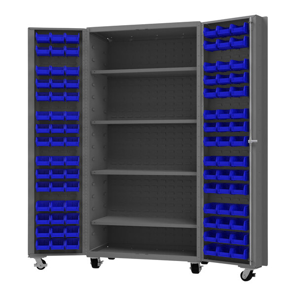 Durham Mfg 36" x 24" x 76" 14 Gauge Steel Mobile 4-Shelf Storage ...
