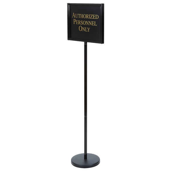 Aarco TY2BK Black Aluminum 54" Changeable Hostess / Teller Sign with 12 ...