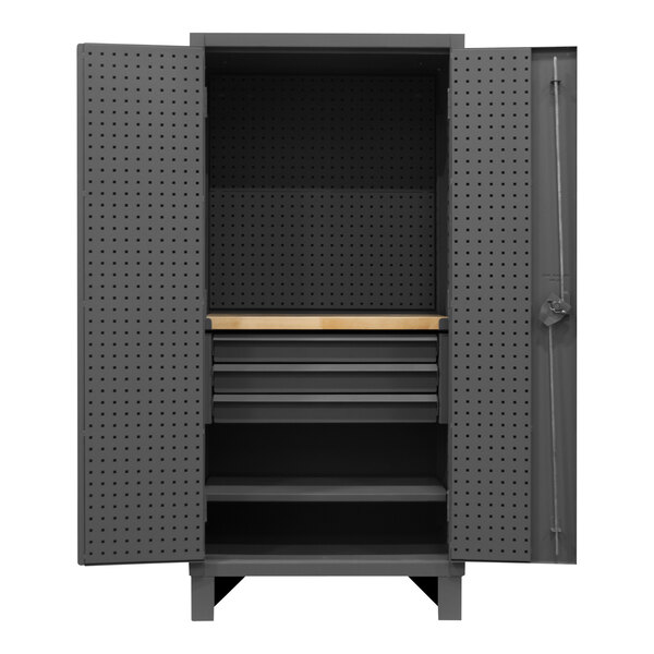 Durham Mfg 36" x 24" x 78" 12 Gauge Steel Adjustable 2-Shelf Cabinet ...