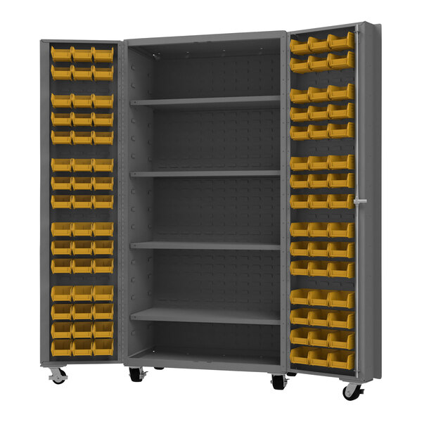 Durham Mfg 36" x 24" x 76" 14 Gauge Steel Mobile 4-Shelf Storage ...