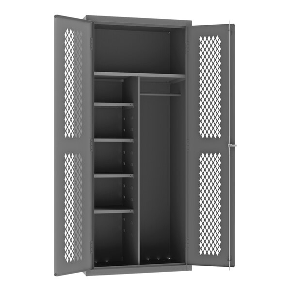 Durham Mfg 36" x 24" x 84" 14 Gauge Steel 5-Shelf Janitorial Cabinet ...