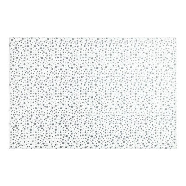 SatinWrap 20" x 30" 10 lb. Silver Stars Tissue Paper Sheets 2030-SD#327 - 240/Pack
