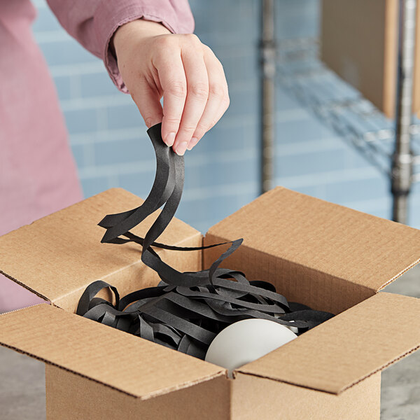 SpiroPack 25 lb. Black Spiral Tissue Paper Void Fill 21589 - 2200/Pack