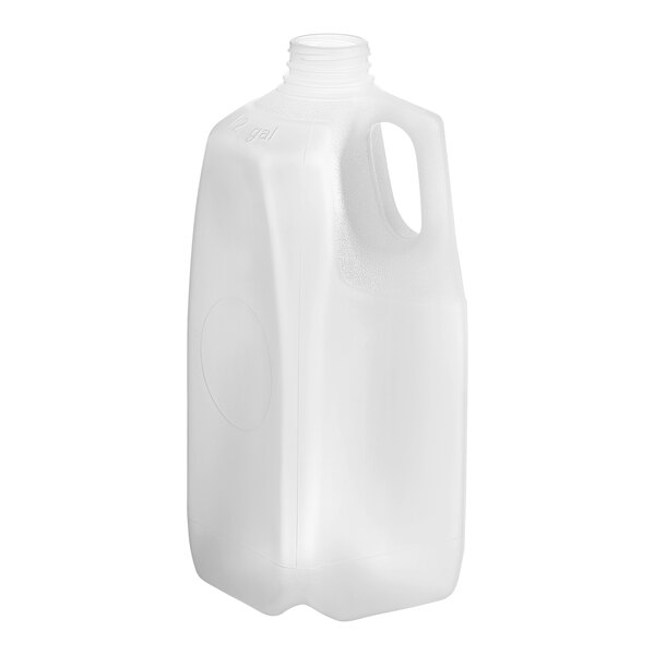 1/2 Gallon (64 oz.) Translucent HDPE Plastic Jug with Handle - 108/Bag